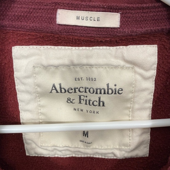Abercrombie & Fitch | Shirts | Abercrombie And Fitch Maroon Muscle Hoodie | Poshmark
